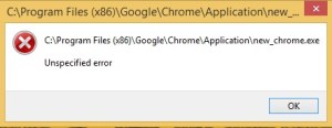 How to Fix ‘Unspecified Error’ When Launching Google Chrome | vimalsuresh